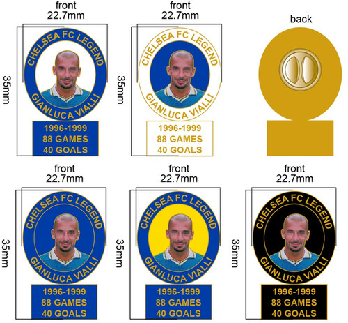 Chelsea FC Legends Series - Gianluca Vialli | FOOTBALL-PINS-BADGES