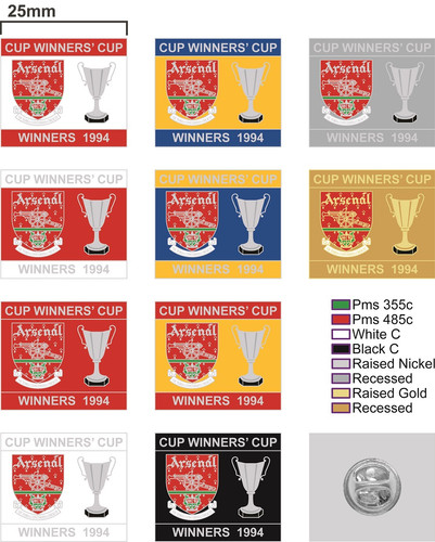 Arsenal FC - 1994 Cup Winners' Cup Winners | FOOTBALL-PINS-BADGES