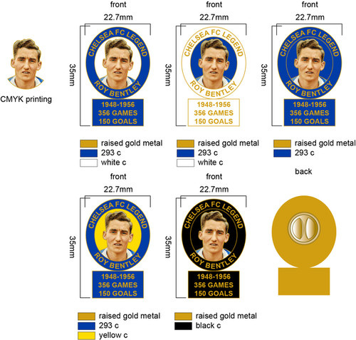 Chelsea FC Legends Series - Roy Bentley | FOOTBALL-PINS-BADGES