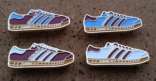 Aston Villa - Adidas Trainers [Bigger Size: 40mm] | FOOTBALL-PINS-BADGES