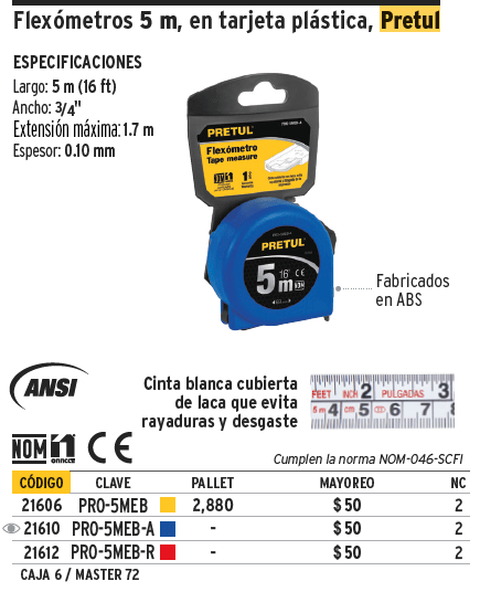 FLEXOMETRO 5 M | Instal
