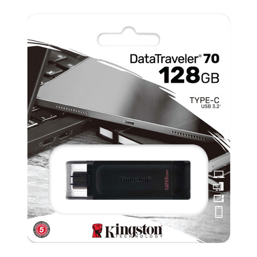 Llave Maya USB Tipo-C 128GB Kingston Data Traveler 70 | Selectronic