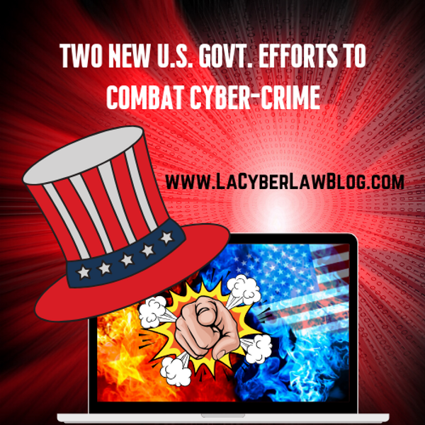 TWO NEW U.S. GOVT. EFFORTS TO COMBAT CYBER-CRIME