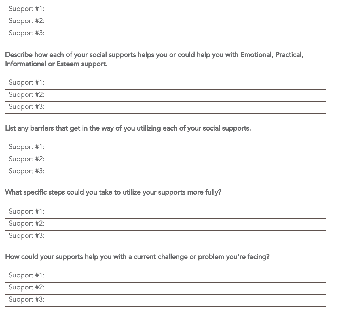 Building a Positive Social Support Network