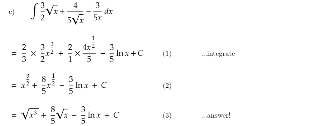 Indefinite Integration: Example 1 - 3