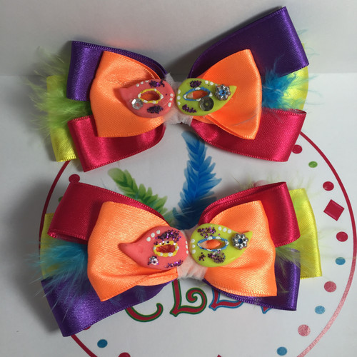 Lazos pares Grandes Carnaval Colorido | Misitio