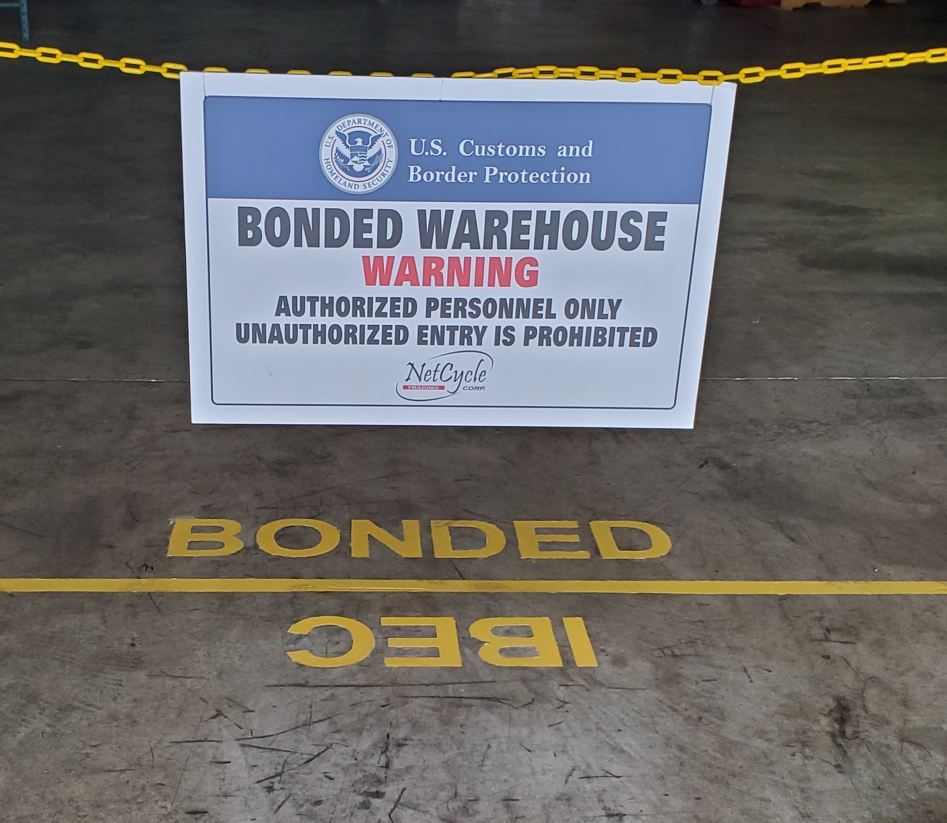 Bonded Warehouse / IBEC | Netcycle Trading Corp | United States