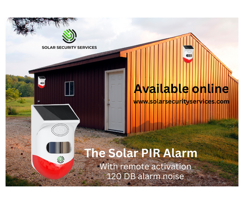 Solar Outdoor PIR alarm system with remote | Solar Security