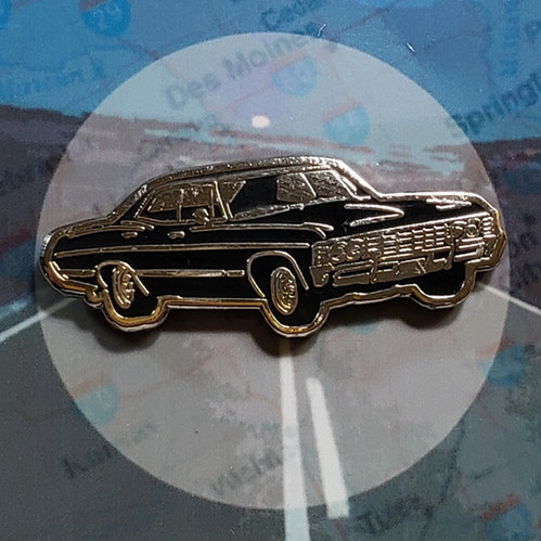 1967 Chevy Impala Baby - 1.5" hard enamel pin | Misty Figs Gift Shop