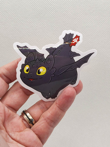 Vinyl Sticker - Toothless Night Fury Dragon - 3" waterproof | Misty ...