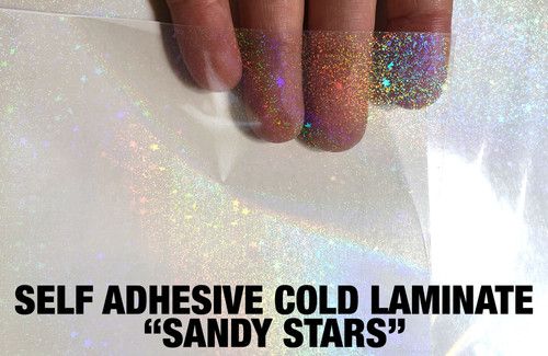 Sandy Stars - Self adhesive clear holographic vinyl. | Misty Figs Gift Shop