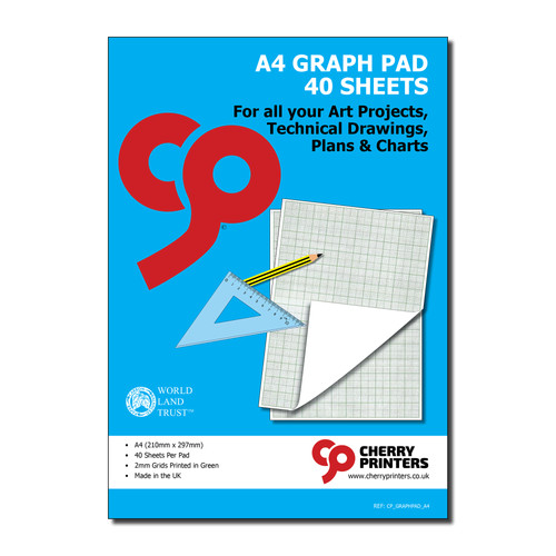 A4 Graph Paper Pad - 40 Sheets Art Projects, Technical Drawings, Plans ...