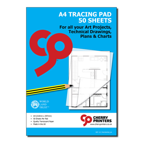 A4 Tracing/Translucent Paper Pad - 50 Sheets Art | Design | Layout ...