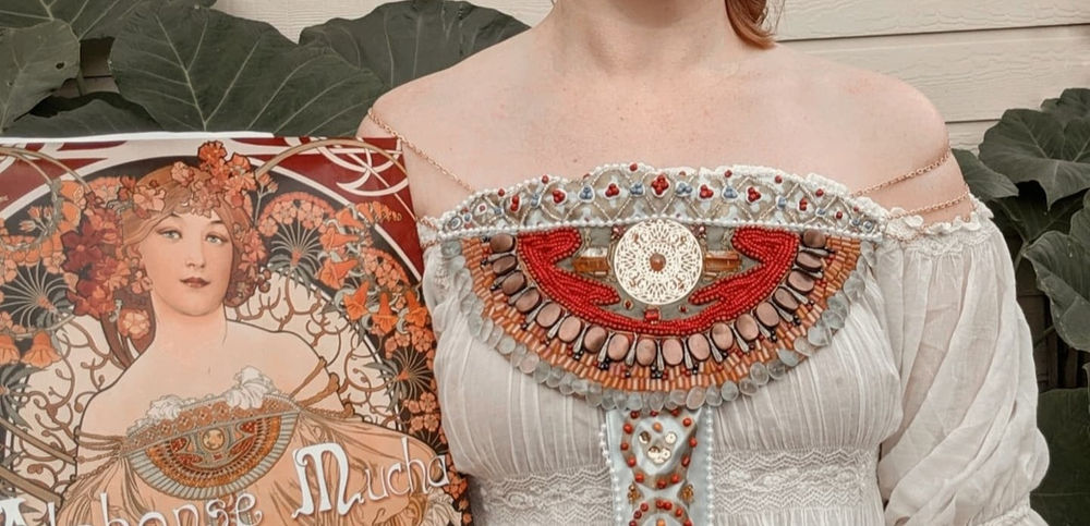 How I made my Alphonse Mucha "Reverie" or "Daydream" Halloween Costume