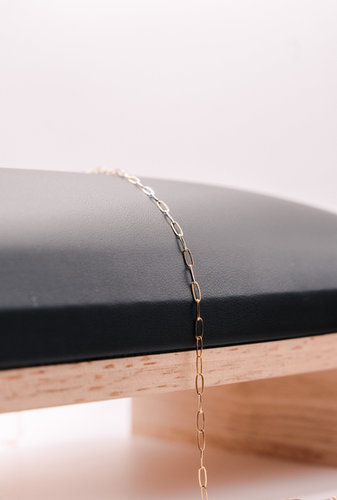 Gold Filled Flat Paperclip chain 5 ft - Small | Charmed Permanent
