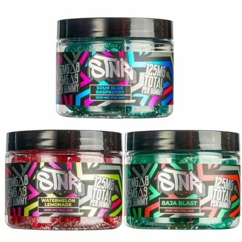 STNR - Delta-8 - Delta-9 Gummies - 2500 mg - 20 Gummies Per Jar | Vape ...