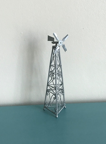 Miniature Dollhouse Metal 1:12 Scale Windmill, Mini Farm Décor | roguebea