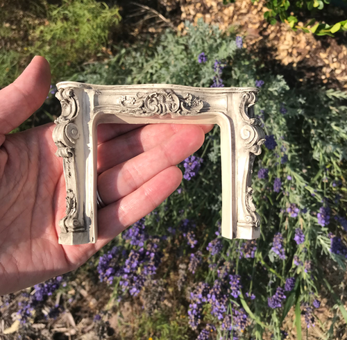 Miniature Dollhouse 1:12 Scale Resin Ornate Fireplace Mantel with ...
