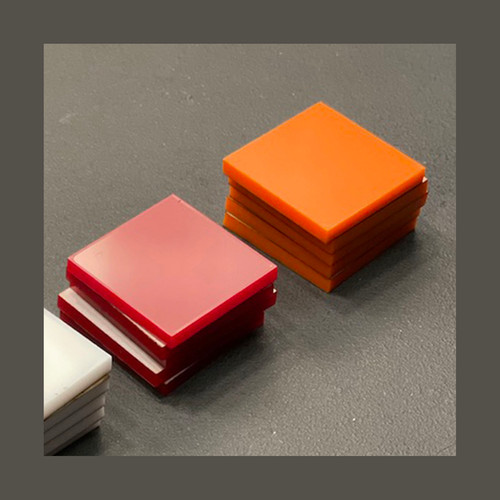 Acrylic Tiles Orange & Red - Set of 10 Pieces | thesmugglersroom