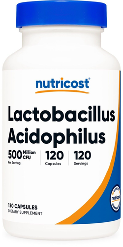 Nutricost Lactobacillus Acidophilus 500 Million CFU per Serving (120 ...