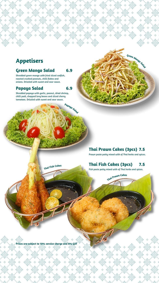 Menu | Galangal Restaurant