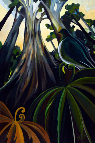Kereru in Kauri Forest | Denise Hunter Art