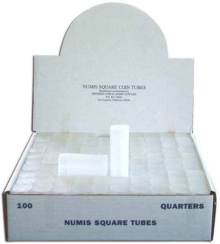 Square Coin Tubes, Various Sizes, Packs of 10 | beachcomber