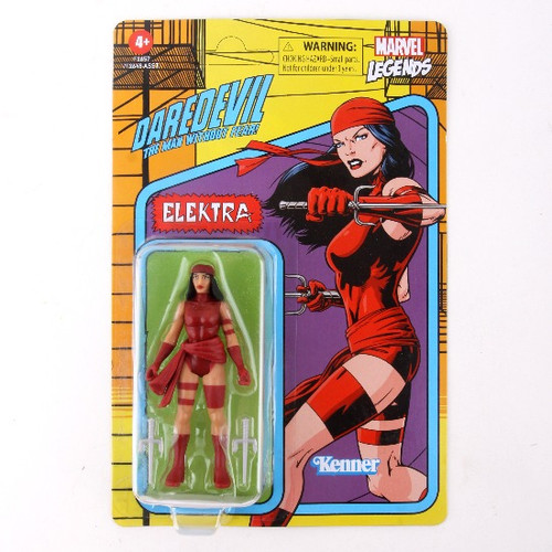 Elektra - 2021 Marvel Legends Retro Daredevil Action Figure - Kenner ...