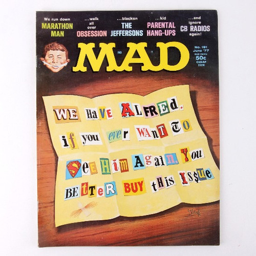 Mad Magazine - Vintage June 1977 # 190 - Marathon Man - The Jeffersons ...