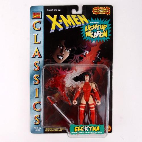 Elektra - 1996 Marvel Classics X-Men Light Up Weapon Action Figure ...