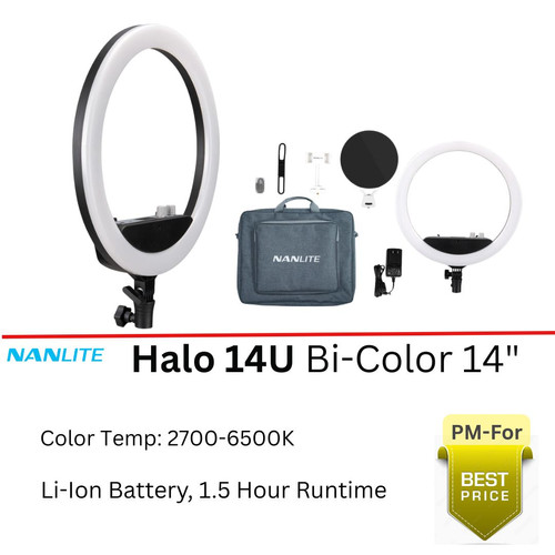 Nanlite Halo 14U Bi-Color 14" LED Ring Light | Studio Zaloon