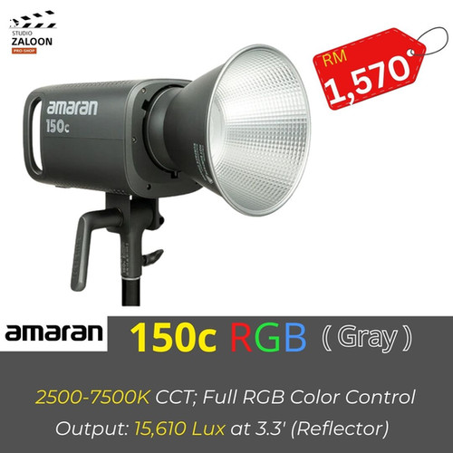 Aputure Amaran 150C RGB LED Monolight (White, Gray & Deep Gray) Color ...