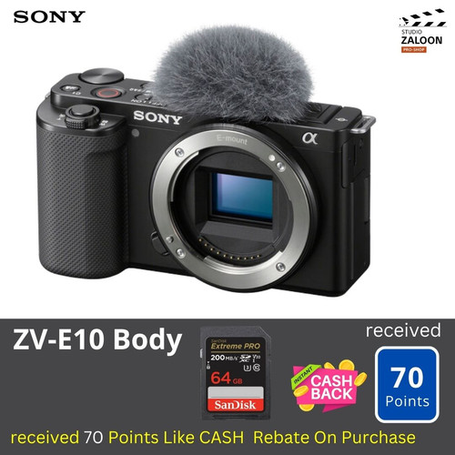 Sony ZVE10 Camera ( Body Only & with 16-50mm Lens) | Studio Zaloon