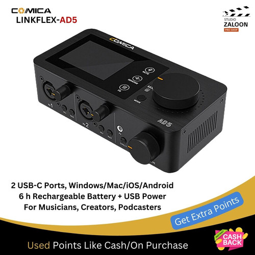 Comica LINKFKEX AD5 Portable 4x4 Dual USB-C Audio Interface | Studio Zaloon