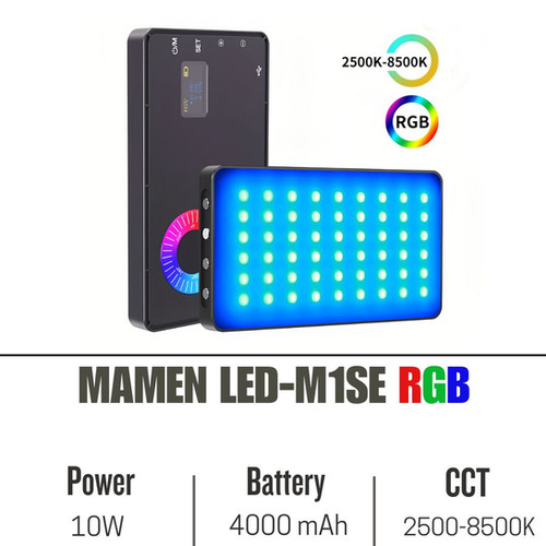 Mamen LED-M1SE Professional Photography light RGB & Bi-Color LED Video ...