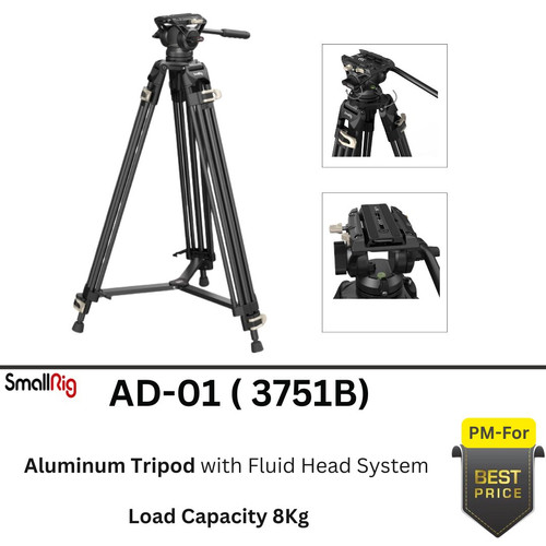 SmallRig AD-01 Heavy-Duty Tripod with Fluid Head 3751B | Studio Zaloon