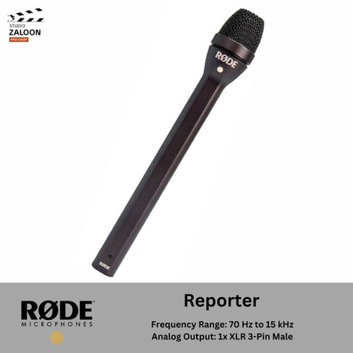 RODE Reporter Omnidirectional Handheld Interview Microphone | Studio Zaloon
