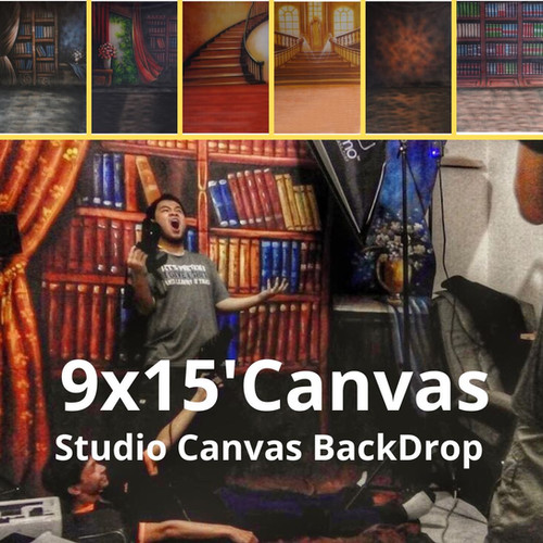 9x15' Canvas Studio Canvas BackDrop, Studio Mount | Studio Zaloon