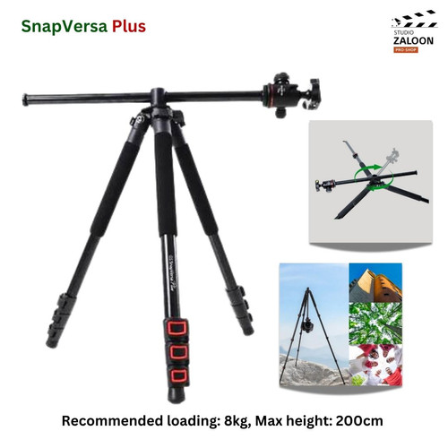 GS SnapVersa Plus Professional Vertical Column Ballhead Tripod (Snap ...