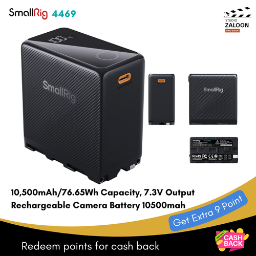 SmallRig 4469 NP-F970 USB-C Rechargeable Camera Battery (Black ...