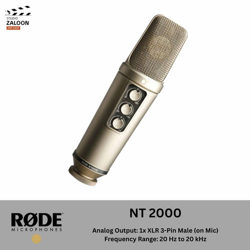 RODE NT2000 Large-Diaphragm Multipattern Condenser Microphone | Studio ...