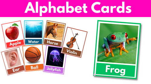 Realistic Alphabet Cards Set | Princess Educator