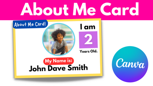 About Me Card (Editable) | Princess Educator