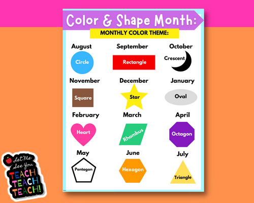 Color + Shape of The Month | Princess Educator