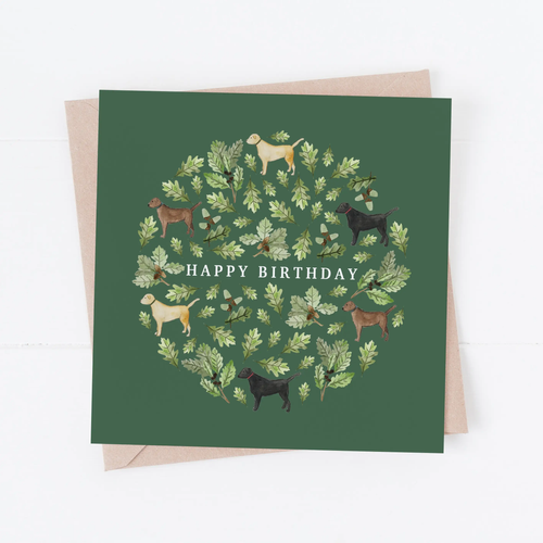 Samantha Hall Designs - Labrador Happy Birthday Card | Kate & Kobe