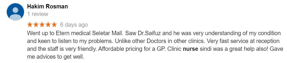 Patient Compliments | eternmedical