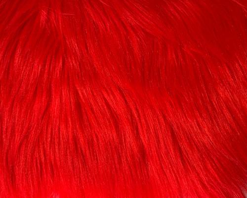 Fire Red Luxury Shag Faux Fur | Howl Fabric