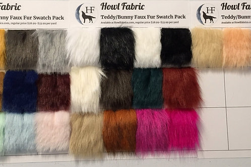 Teddy & Bunny Medium Pile Faux Fur Swatch Pack | Howl Fabric