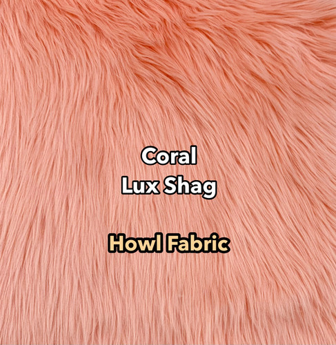Coral Luxury Shag Faux Fur | Howl Fabric