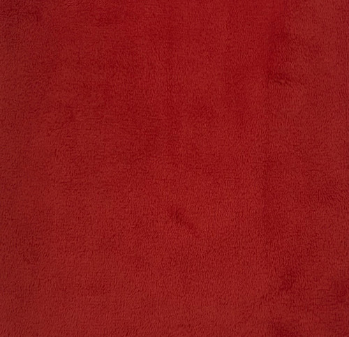 Scarlet Minky Cuddle Solid Fabric | Howl Fabric